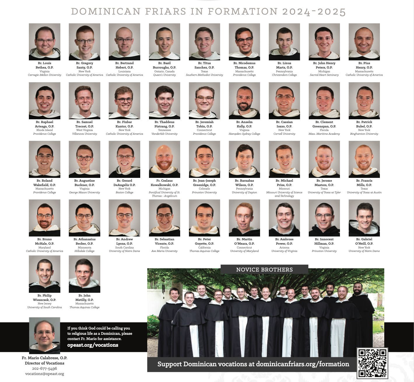Dominican Friars in Formation | 2024 - 2025 - Dominican Friars